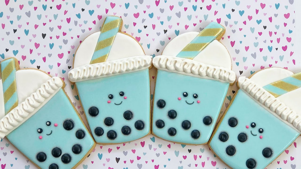 Kawaii Boba Sugar Cookie Tutorial - YouTube