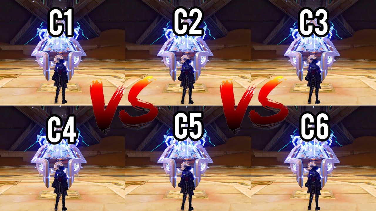 Wriothesley C1 to C6 Damage Comparison! - YouTube