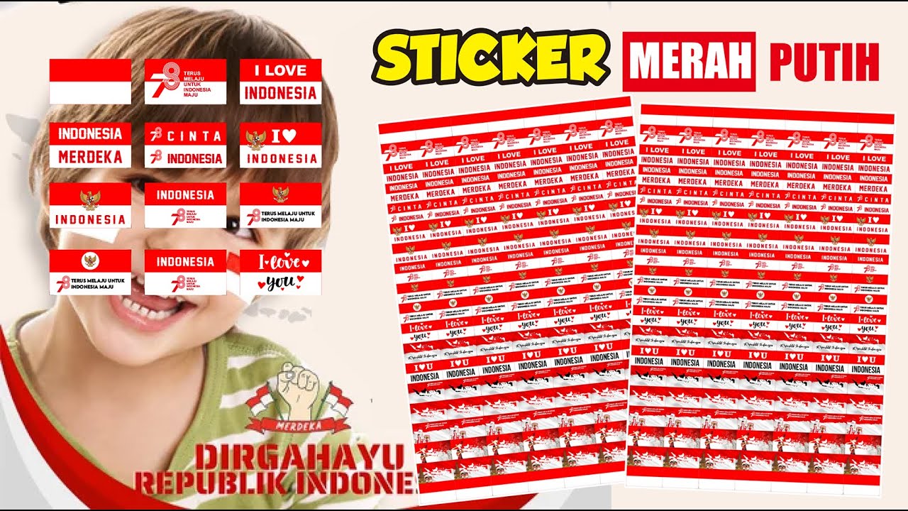 free download desain sticker pipi bendera merah putih coreldraw - YouTube