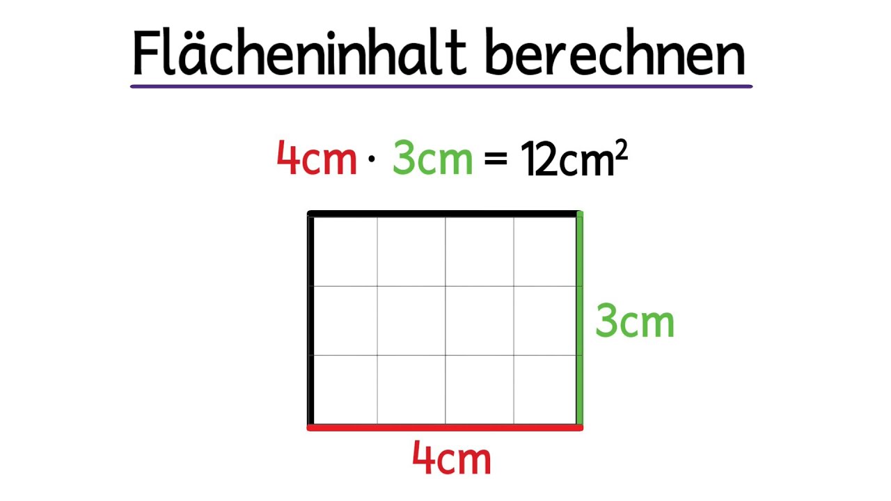 Flächeninhalt berechnen - Rechteck - YouTube