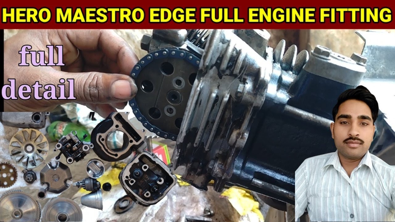 Hero Maestro edge full engine fitting/How to hero Maestro full engine ...