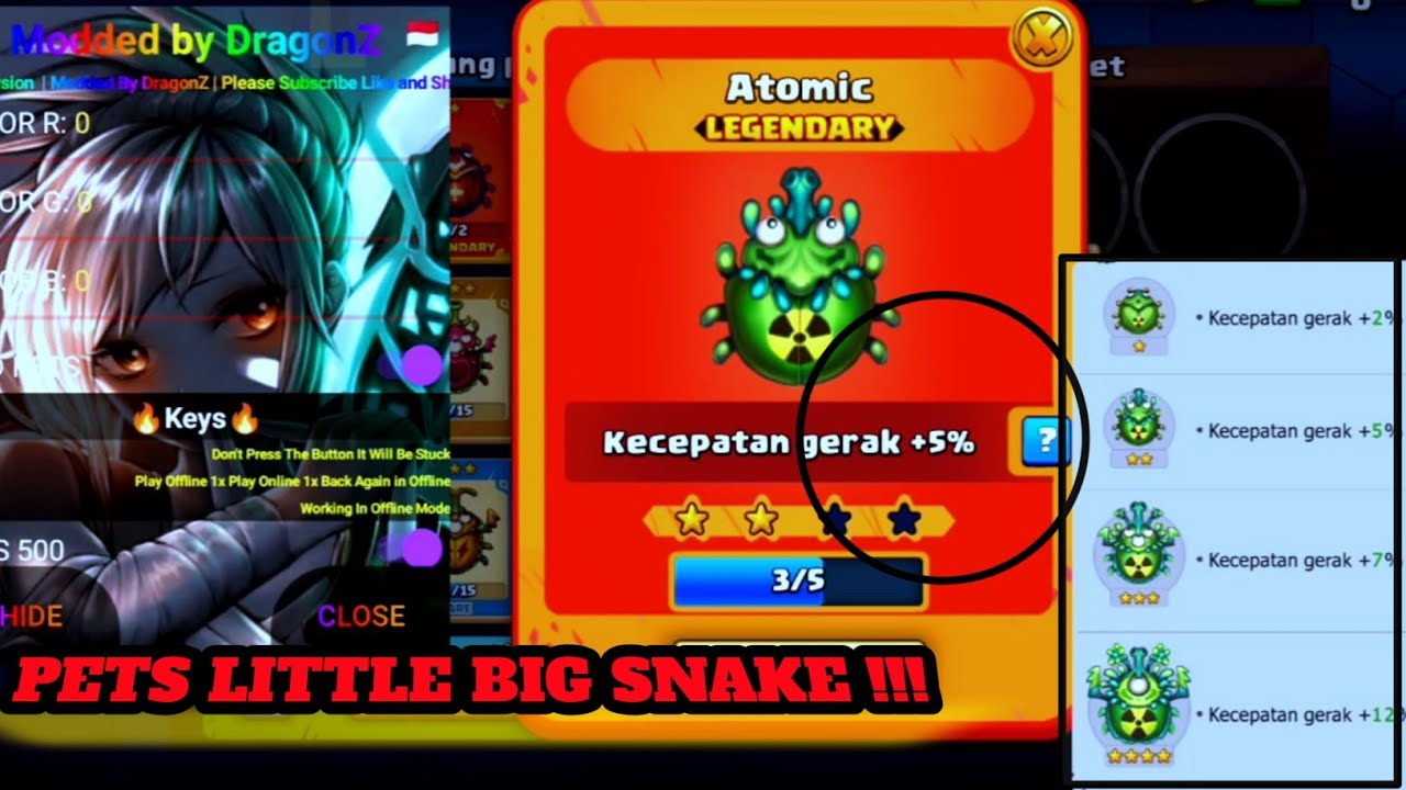 Mod Pets Little Big Snake 2023 |Keys500|Zoom|Unlimited Duration|High ...