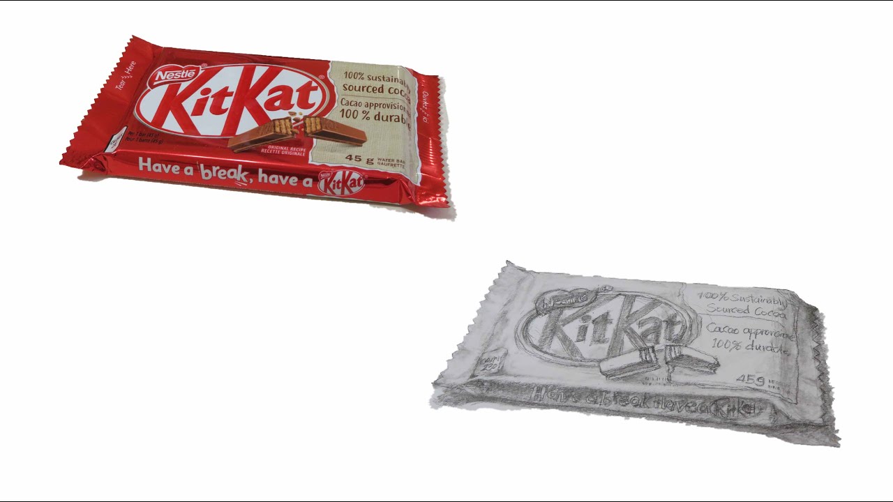 A quick sketch of a Kit Kat chocolate bar - YouTube
