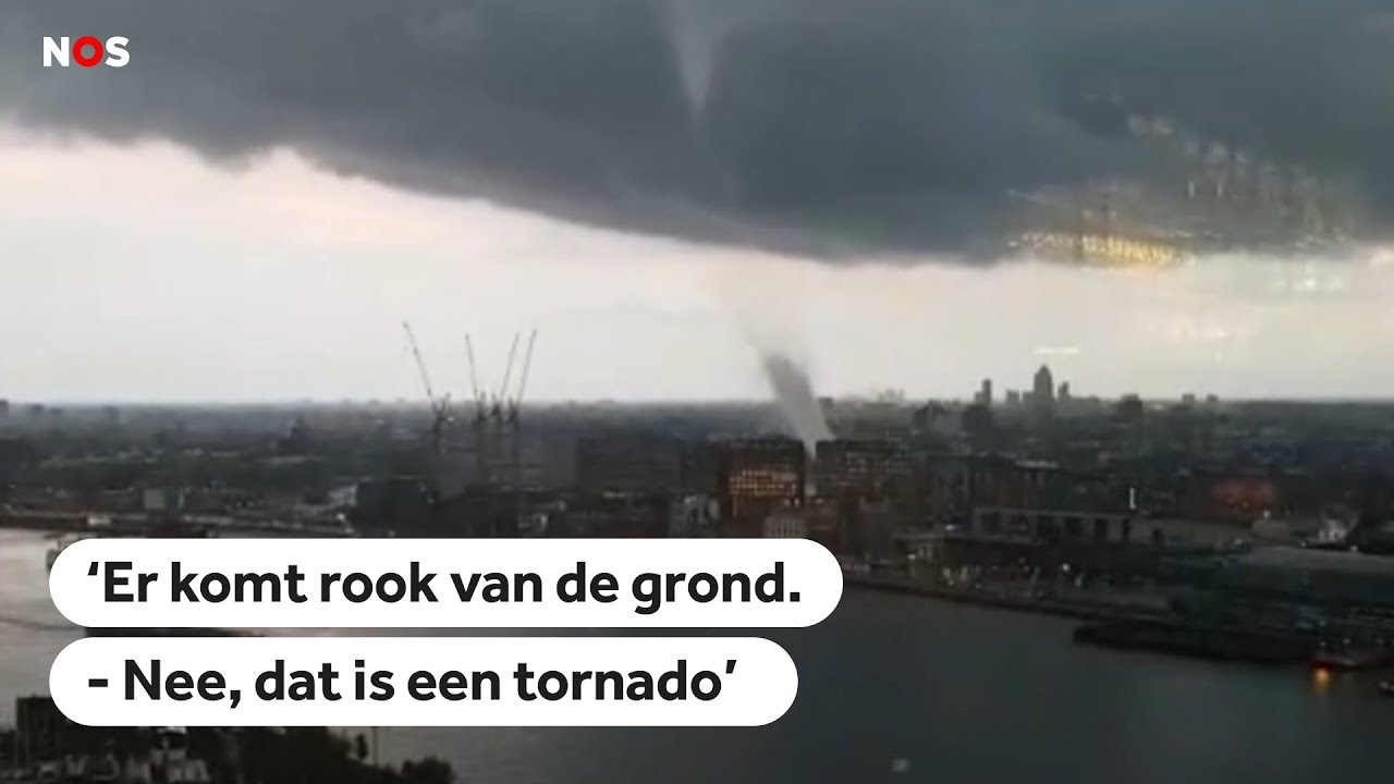 AMSTERDAM: Spectaculaire beelden van windhoos - YouTube