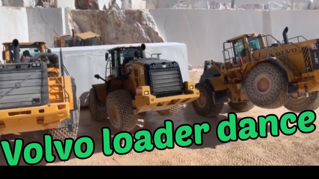 Powerful Volvo loader removing big stone Volvo loder L350f - YouTube