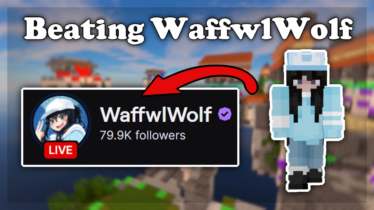 Beating WaffwlWolf in Minecraft Bedwars - YouTube