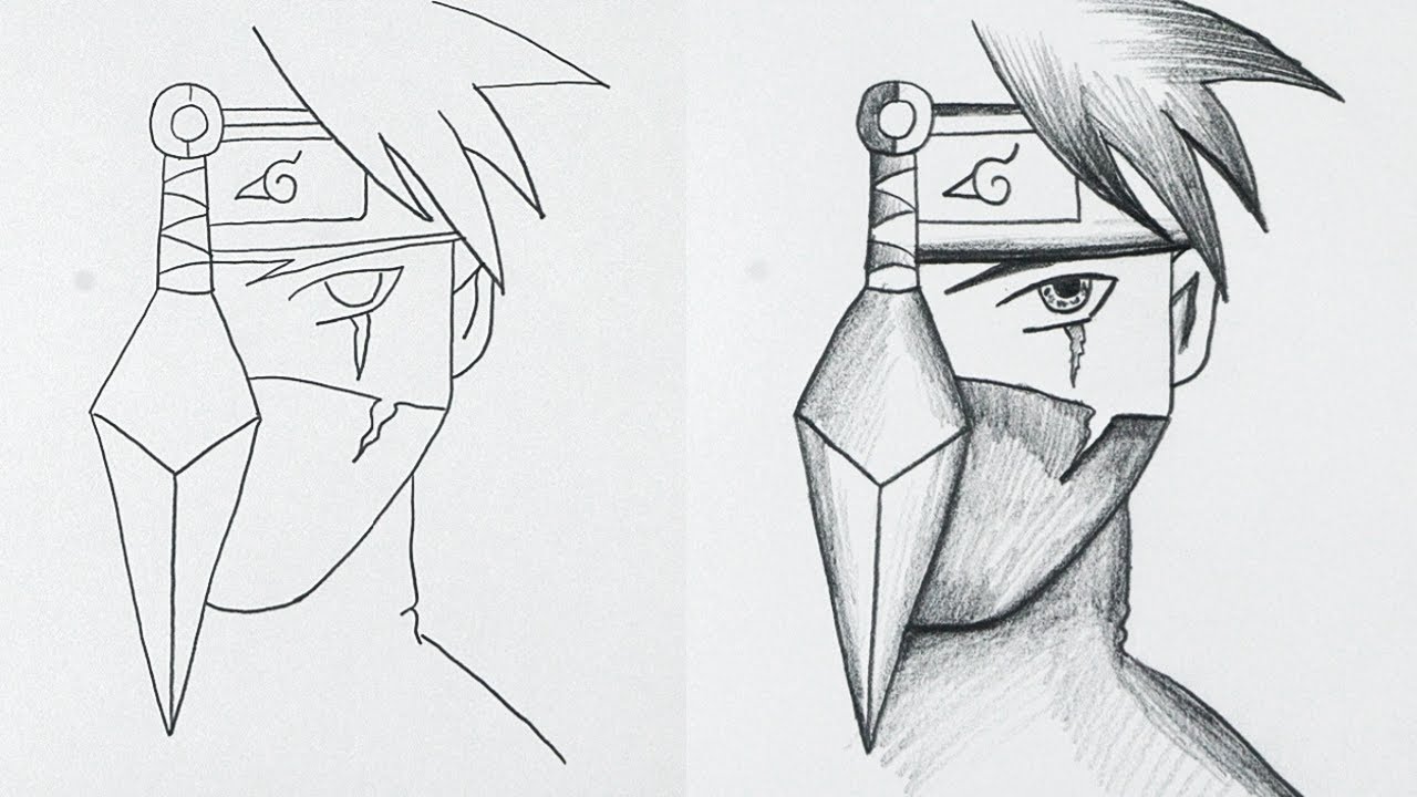 Naruto anime drawing easy || How to draw anime step by step || pencil ...