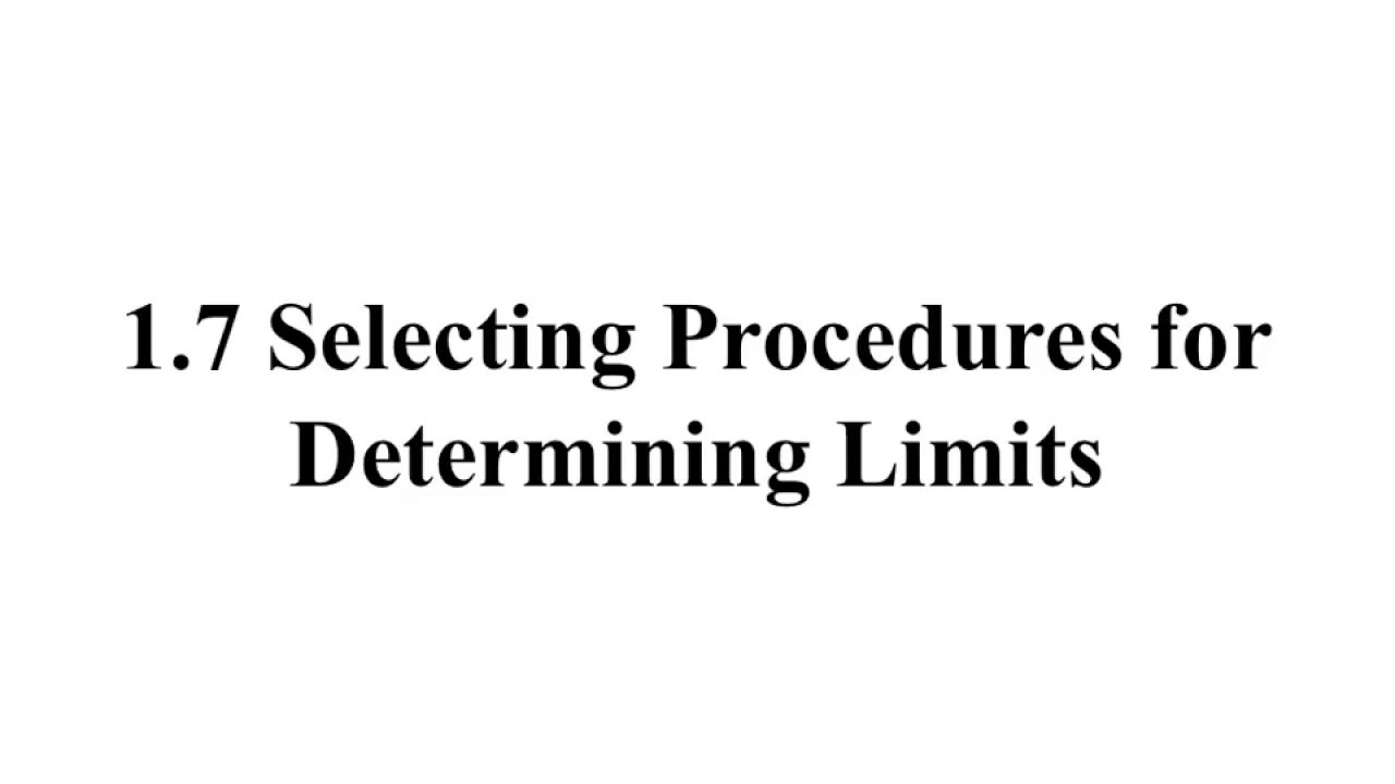 1.7a Selecting Procedures for Determining Limits - Radical Functions - YouTube
