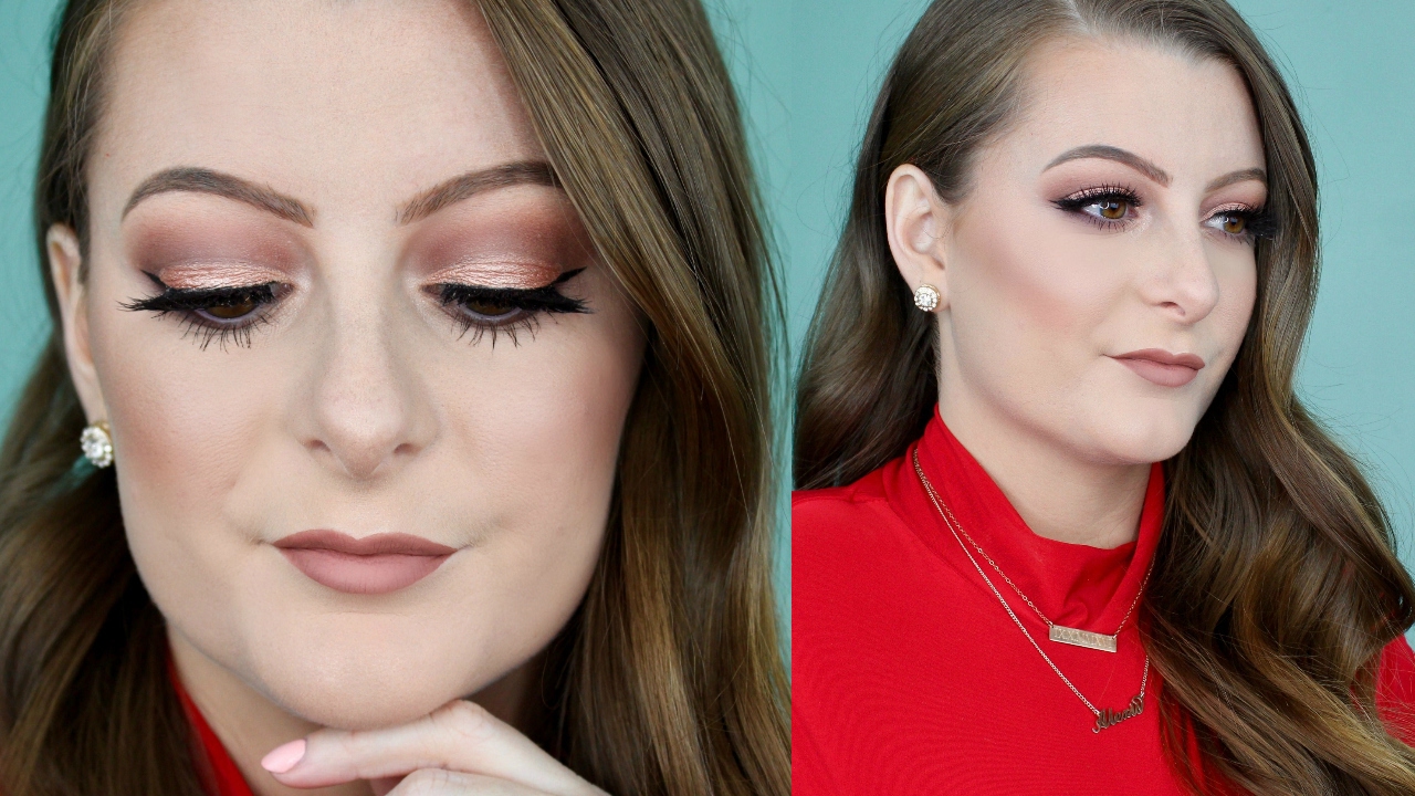Rose Gold Cut Crease Valentines Day Makeup Tutorial Youtube