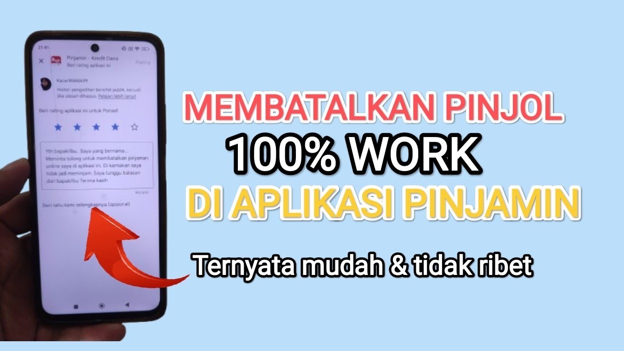 Cara membatalkan pinjol di aplikasi pinjamin 100% sukses - YouTube