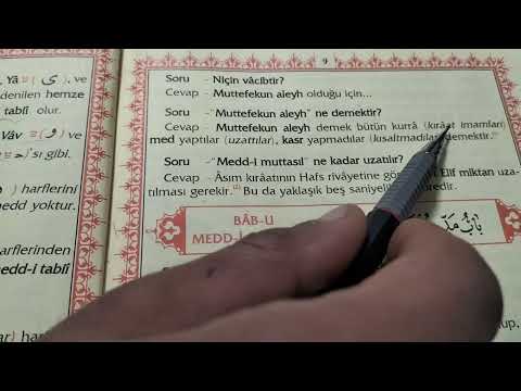 TAM KARABAŞ TECVİDİ DERS SERİSİ 3. DERS (MEDD-İ MUTTASIL) Furkan ÇAKAR