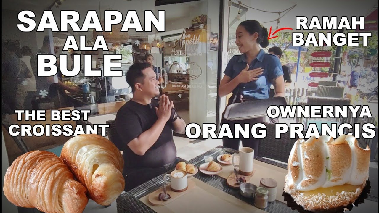 Menikmati sarapan ala bule di cafe Daily Baguette sanur Bali - YouTube