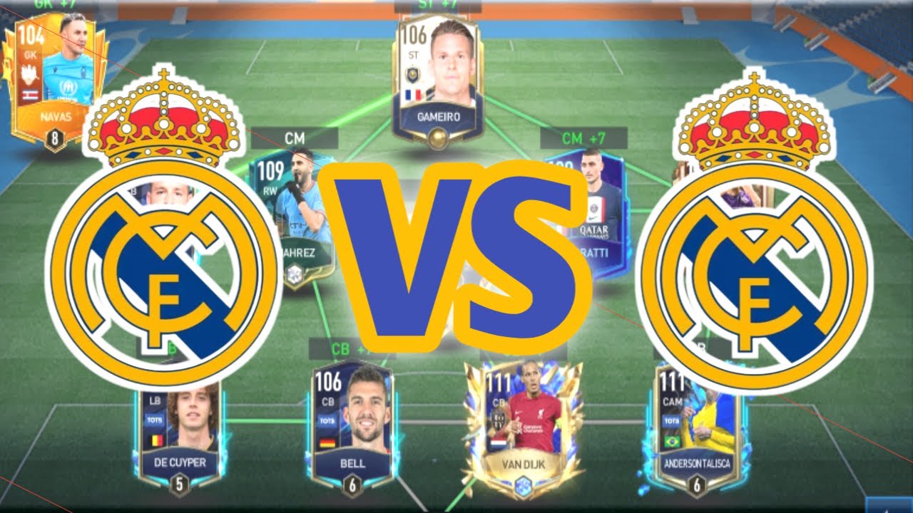real madrid core team match against another||Fifa mobile 2016 - YouTube