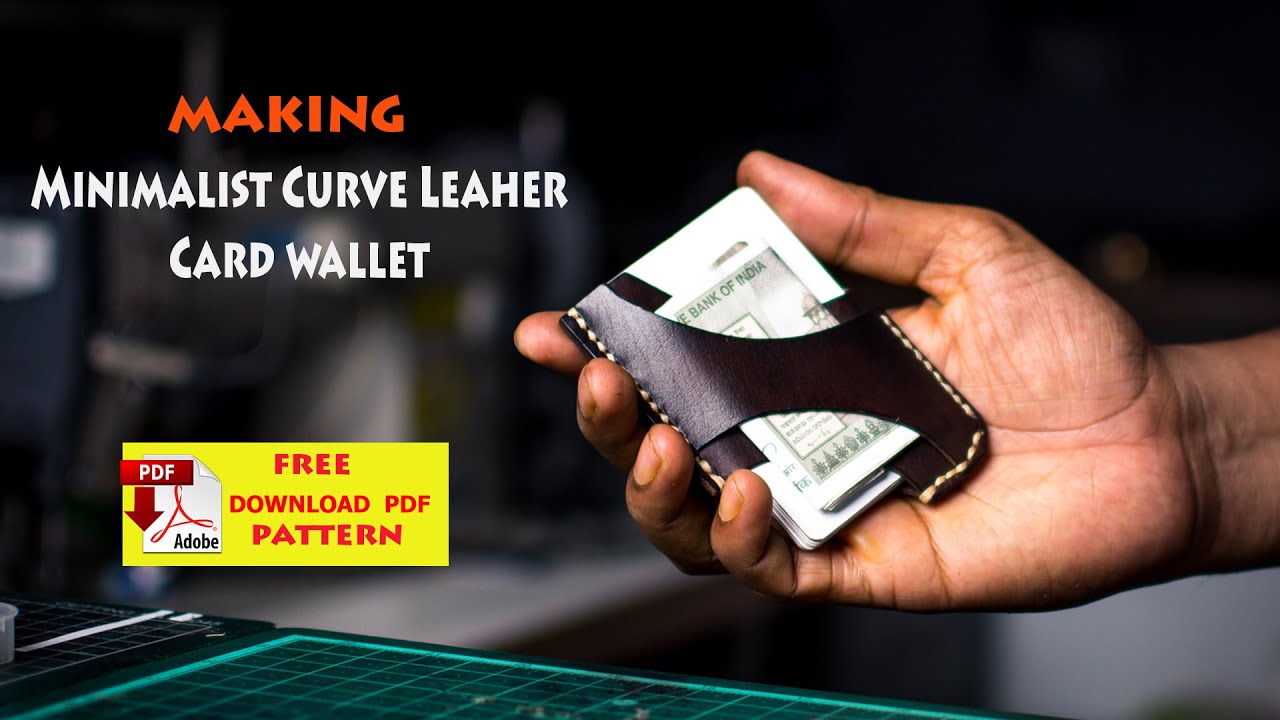 Hand Making Minimalist smart Card Wallet | DIY | Free PDF Pattern - YouTube