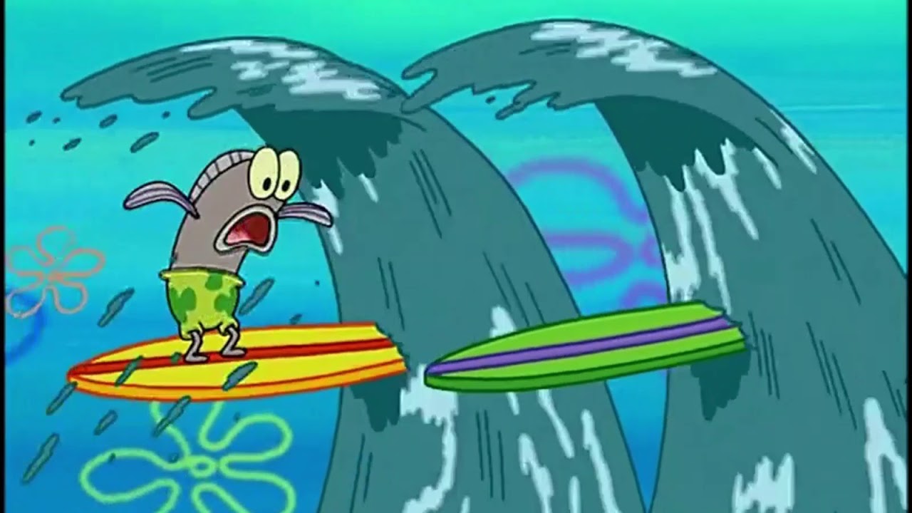 Spongebob - Bart The Ghost Scares Fish Dude - YouTube