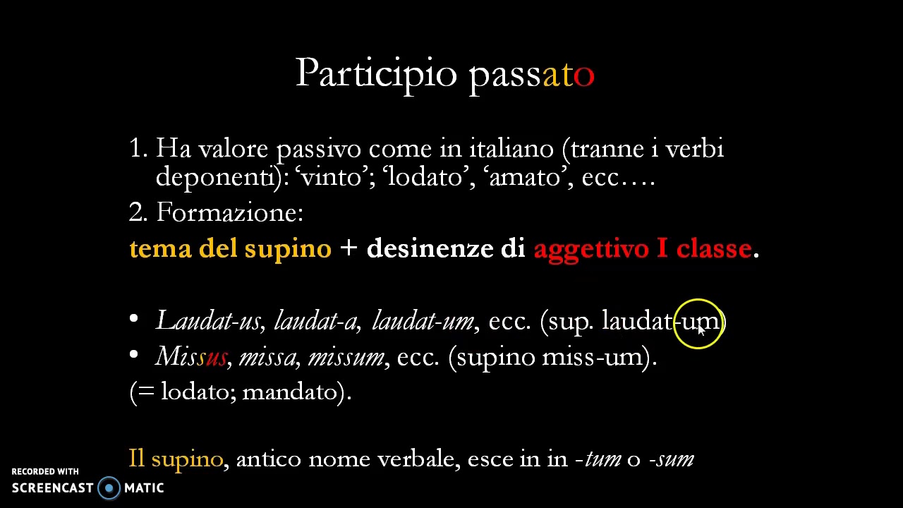 Grammatica Latina Essenziale Il participio - YouTube
