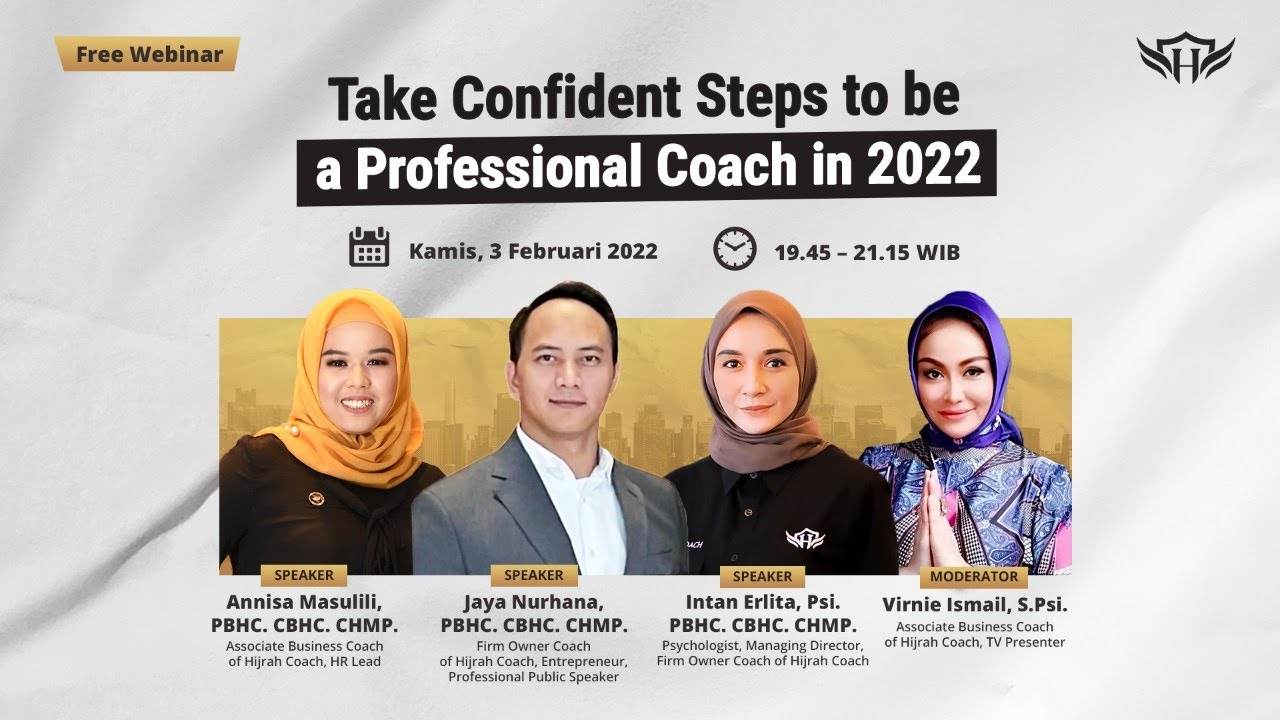 Webinar Take Confident Steps to be a Professional Coach in 2022 - YouTube