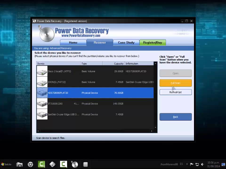 Power Data Recovery |VIDEO TUTORIAL| Recuperación de datos. - YouTube