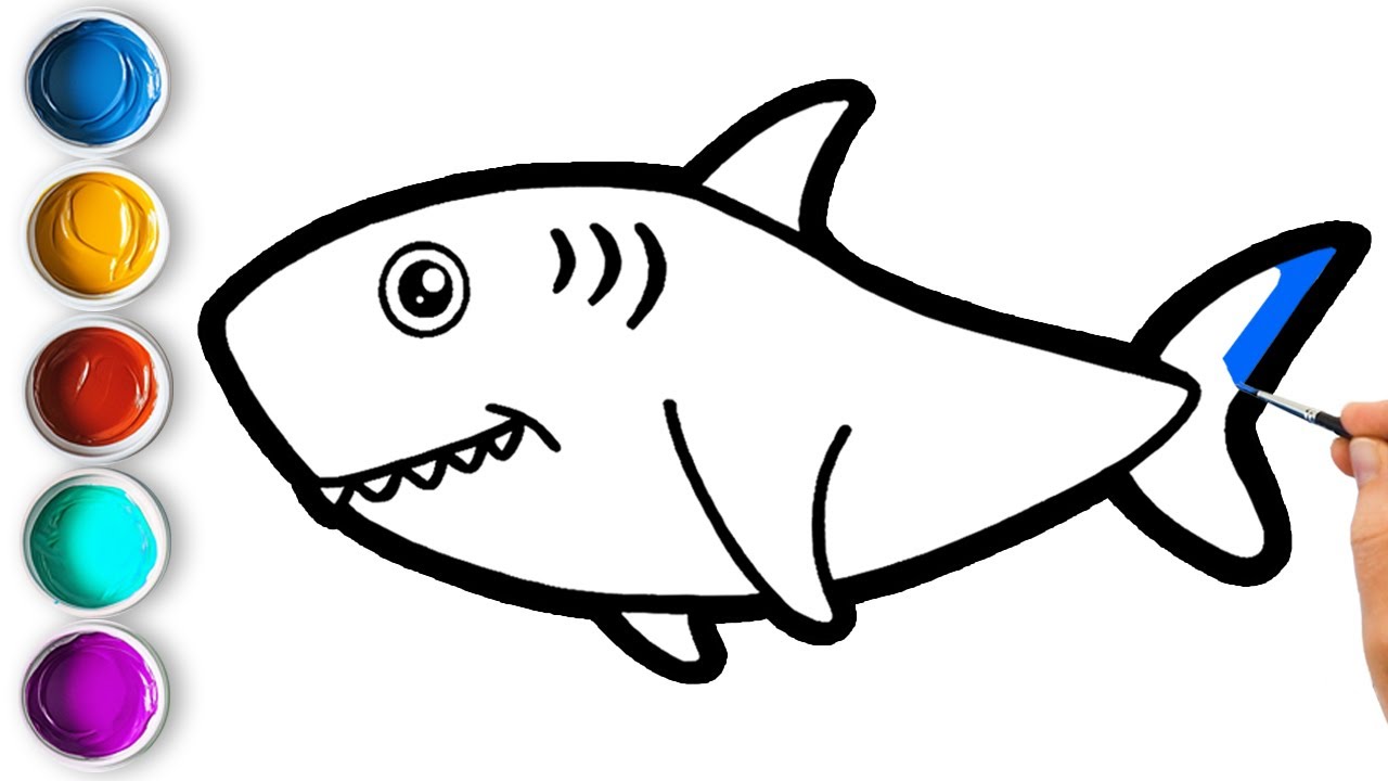 How to Draw & Paint Shark, Whale, and Dolphin 🦈🐋🐬 | Easy Sea Animals ...