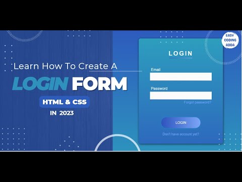 Login Form - How To Create A Login Form Using HTML & CSS | Tutorials ...