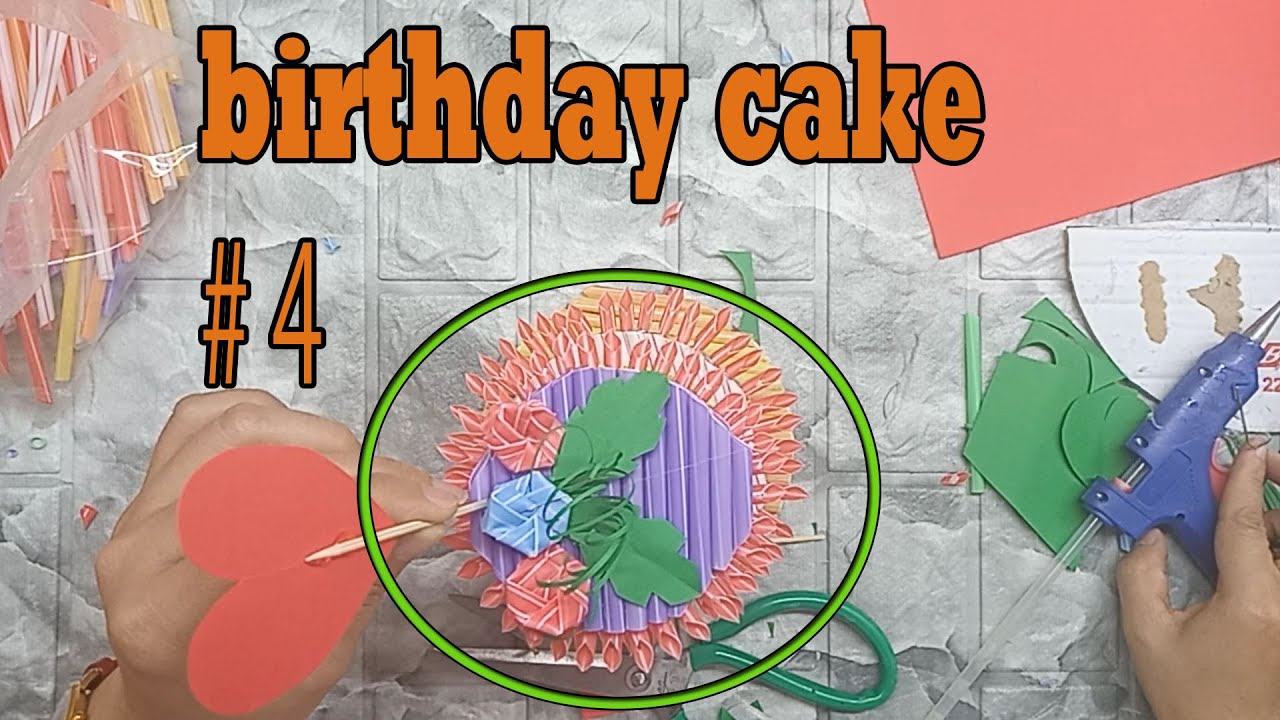 Instructions for making birthday cakes from simple widgets #4 - YouTube