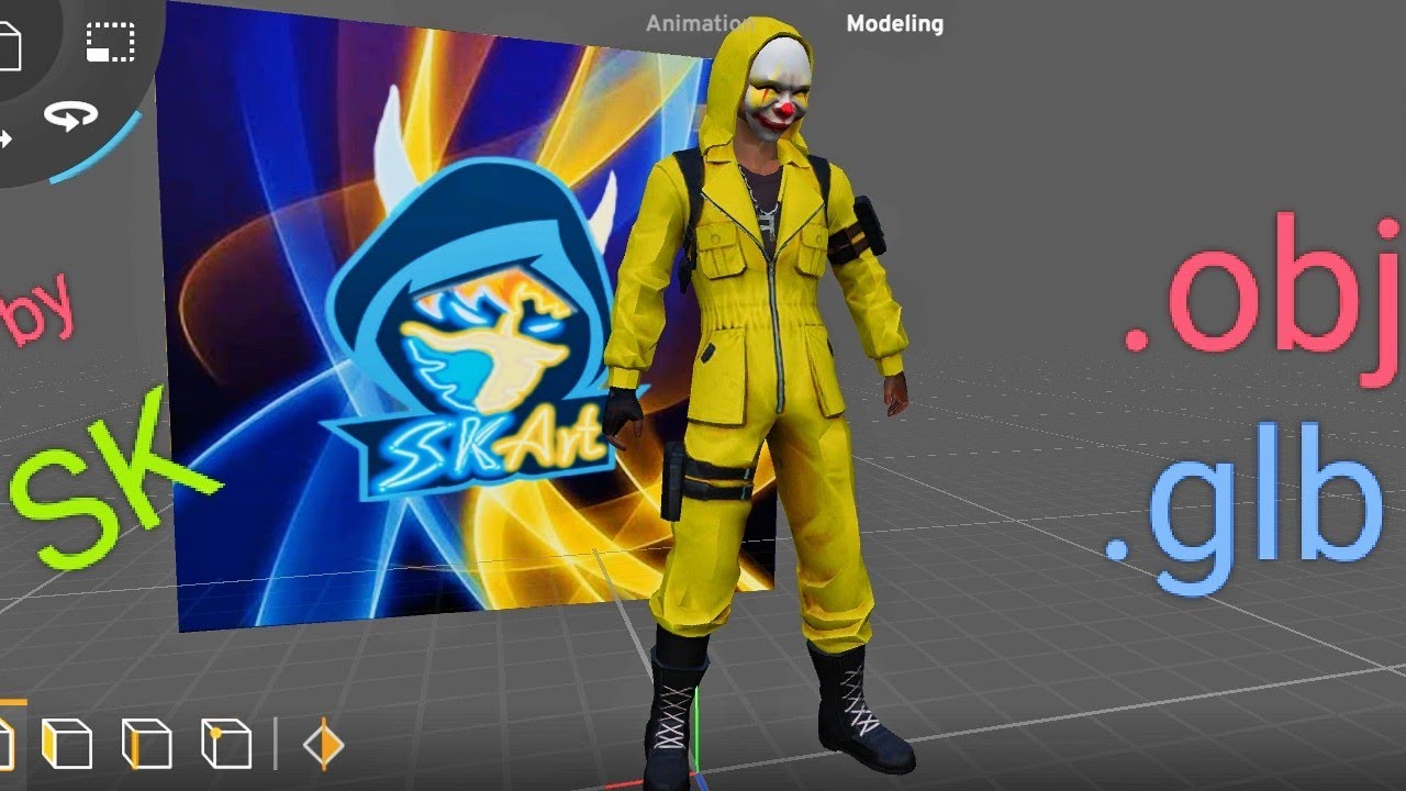 Yellow criminal 💛|Free Fire 💫| @skart3243|3d model| for prizma3d and ...