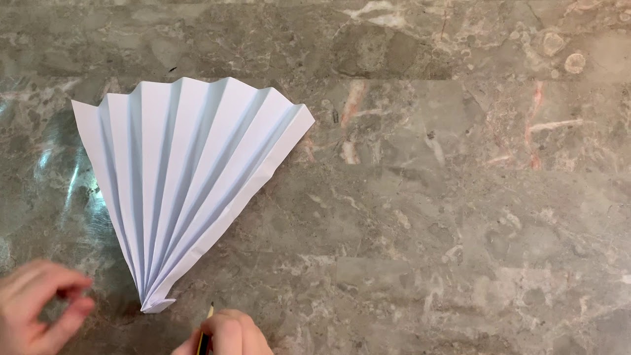 Easy origami fan - YouTube