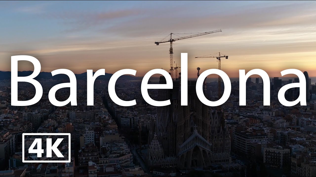 Barcelona 4K | City Tour with Calm Music
