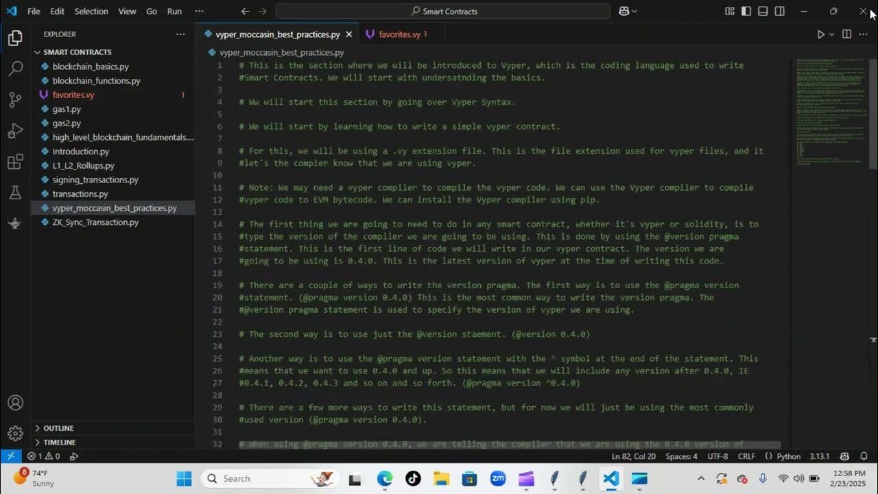Python Papi / Smart Contracts - Vyper Moccasin Best Practices - Day 1 - YouTube