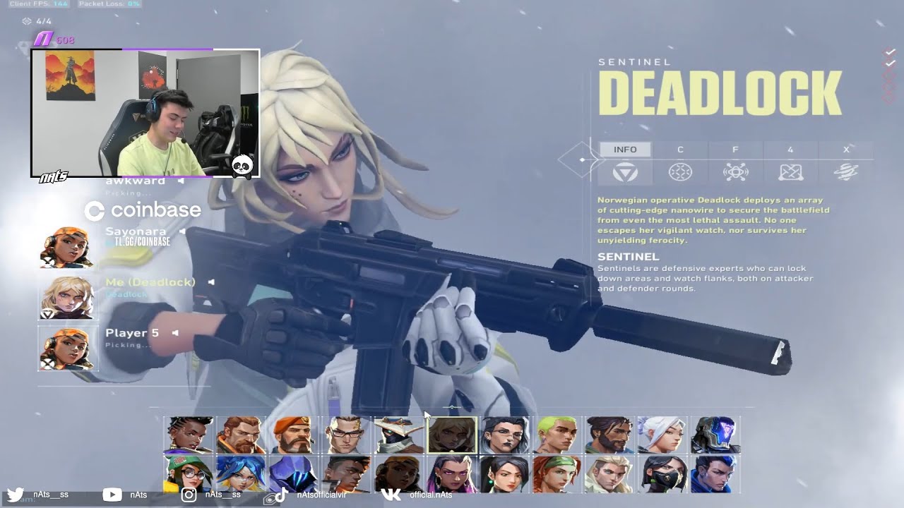 THE WEAKEST AGENT EVER! LIQUID NATS DEADLOCK VALORANT RANKED GAMEPLAY [Full Match VOD] - YouTube