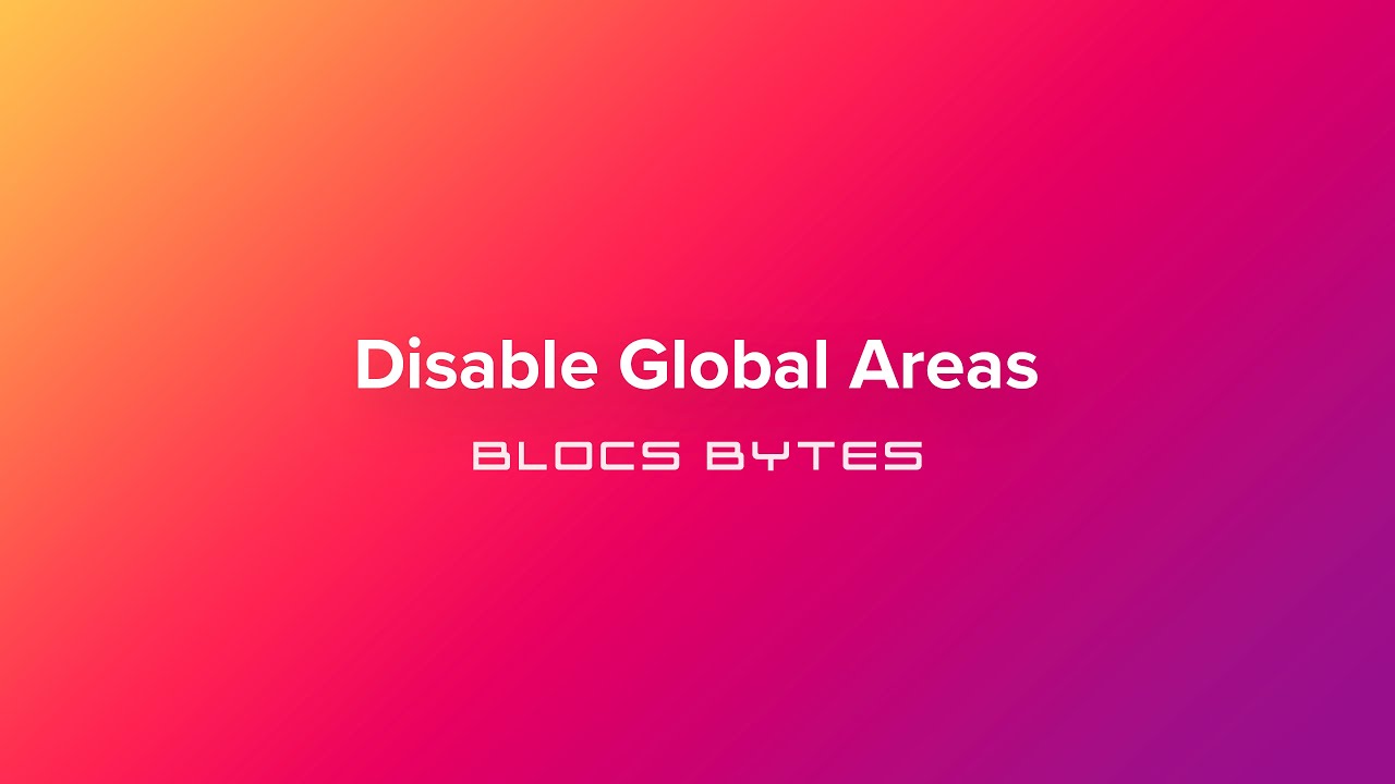 How to Disable Page Global Areas - YouTube
