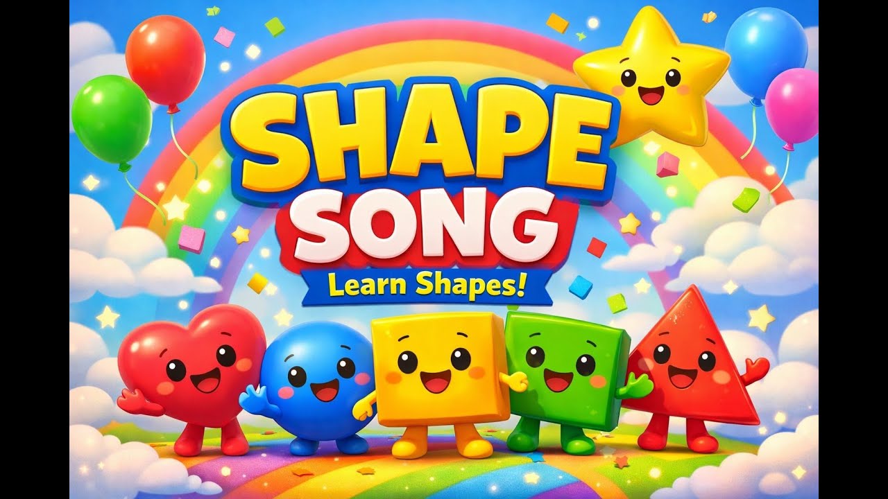 Shape Song for Kids | Learn Shapes with Fun | Circle Square Triangle ...