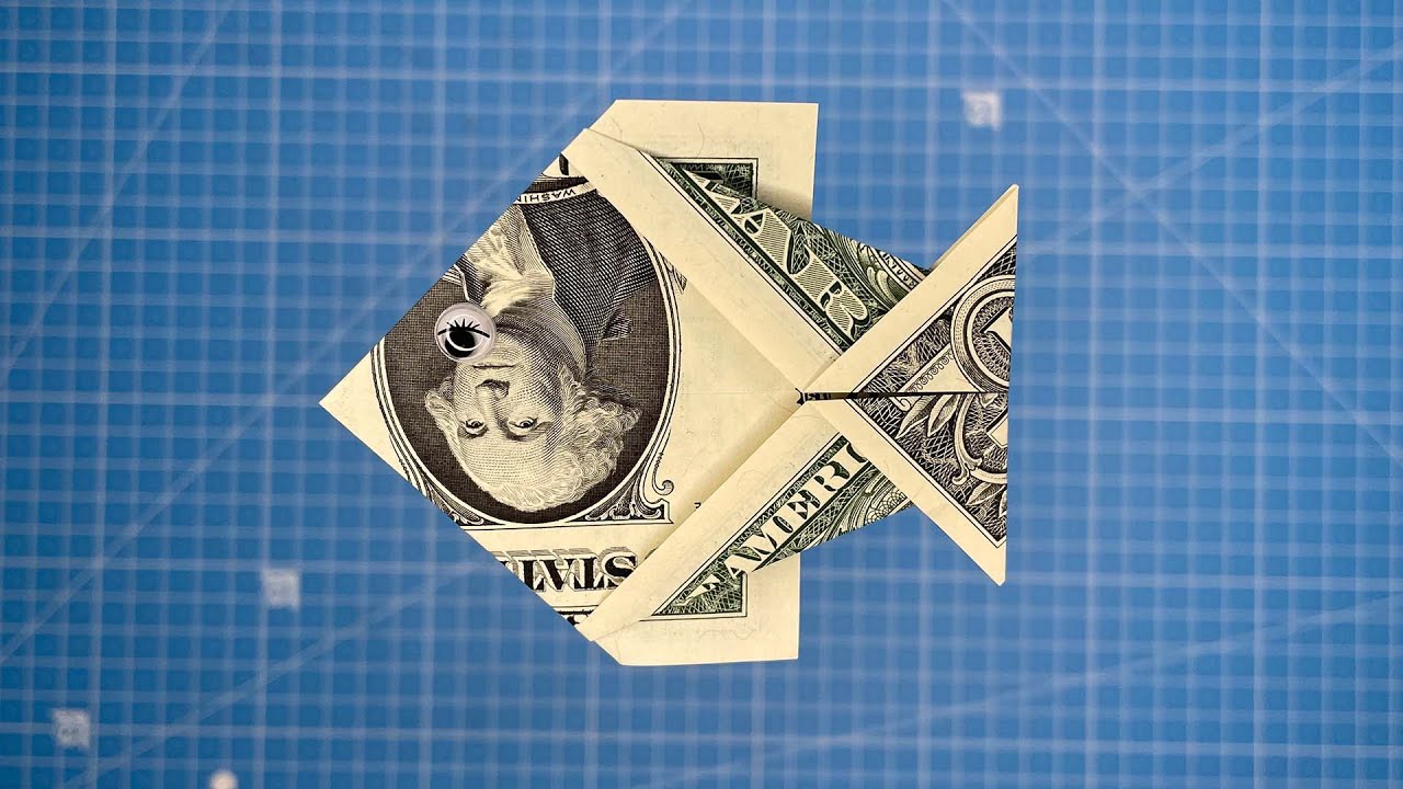Dollar Origami: Fisch | 1Dollar | How To Make A Dollar Origami Fish ...