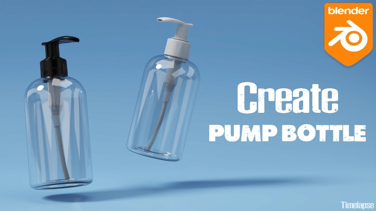 How to Create Pump Bottle in blende 2.8 ( Session Timelapse )|| Blender ...