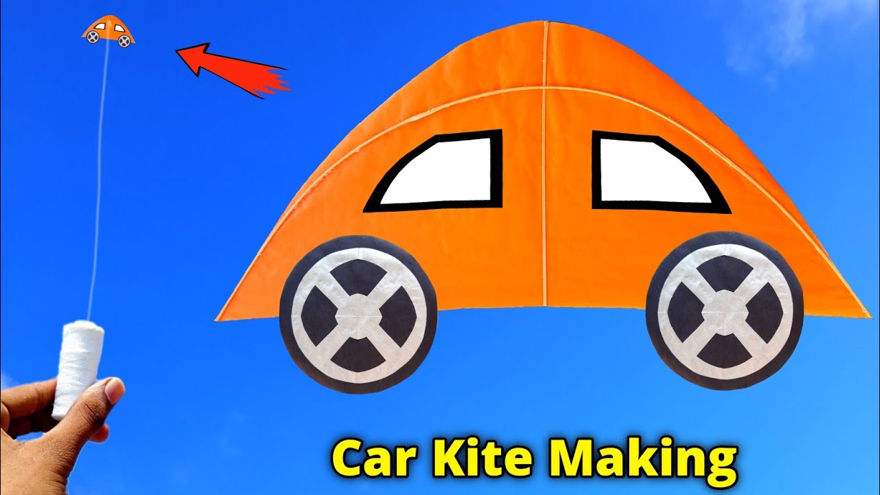 Car Kite Making New Shape Kite Flying Kite How To Make Kite