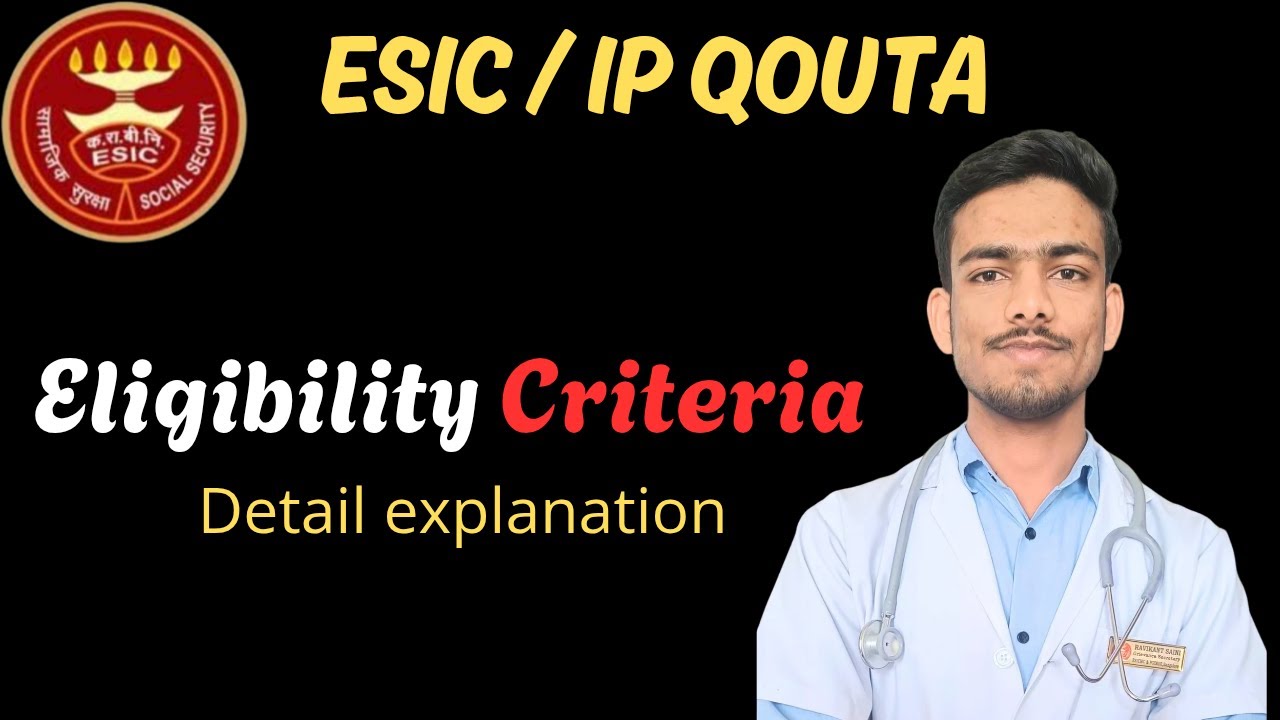 Eligibility criteria for esic qouta || IP Qouta || #esic - YouTube