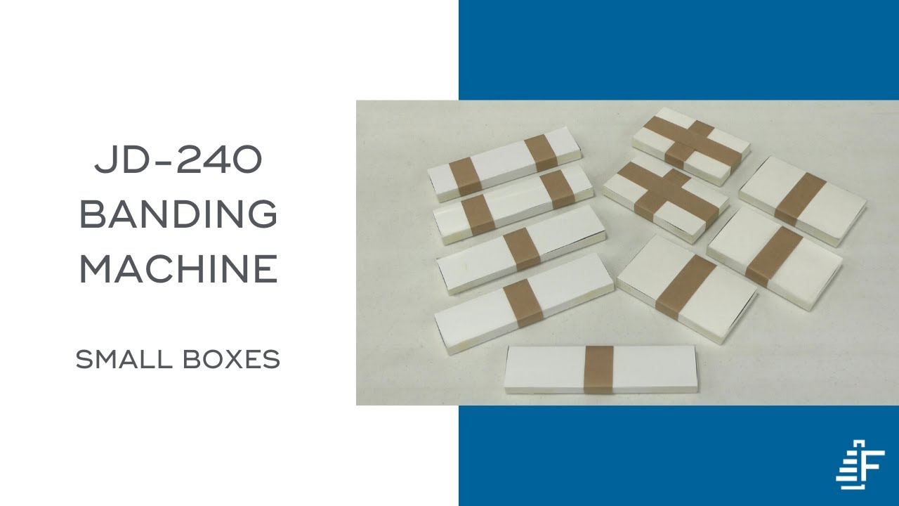 Small Box Closure Banding JD-240 Banding Machine - YouTube