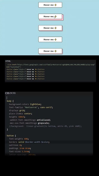 5 Creative CSS Button Hover Effects | Pseudo-elements & Variables. - YouTube