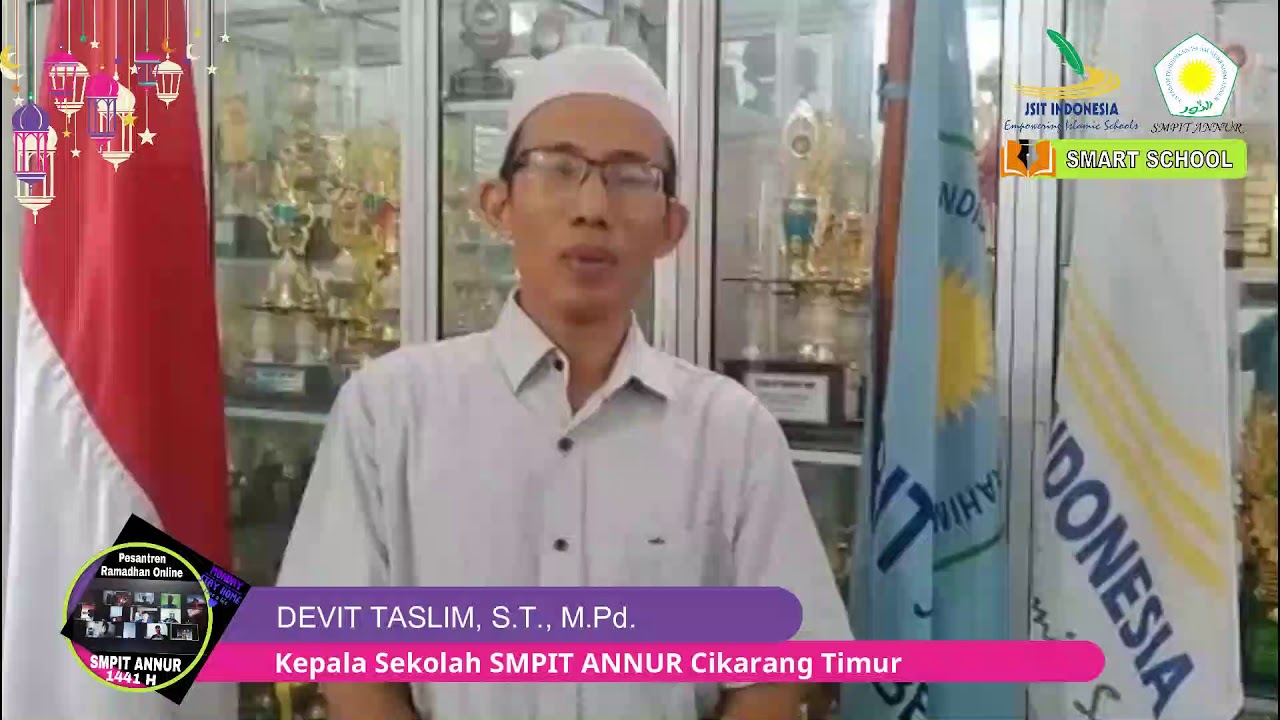 UCAPAN SELAMAT DARI KEPALA SEKOLAH SMPIT ANNUR - US ONLINE 2020 - YouTube