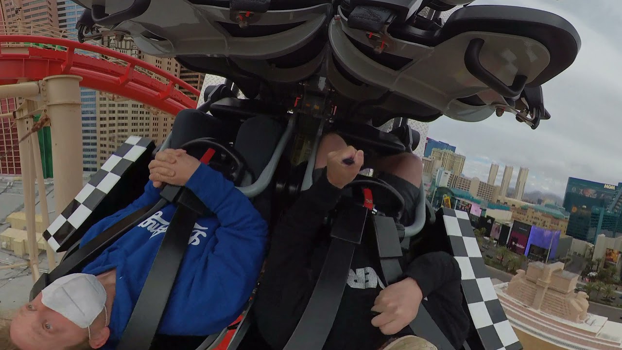 Ride Big Apple roller coaster at New York! New York! Resort Casino with ...