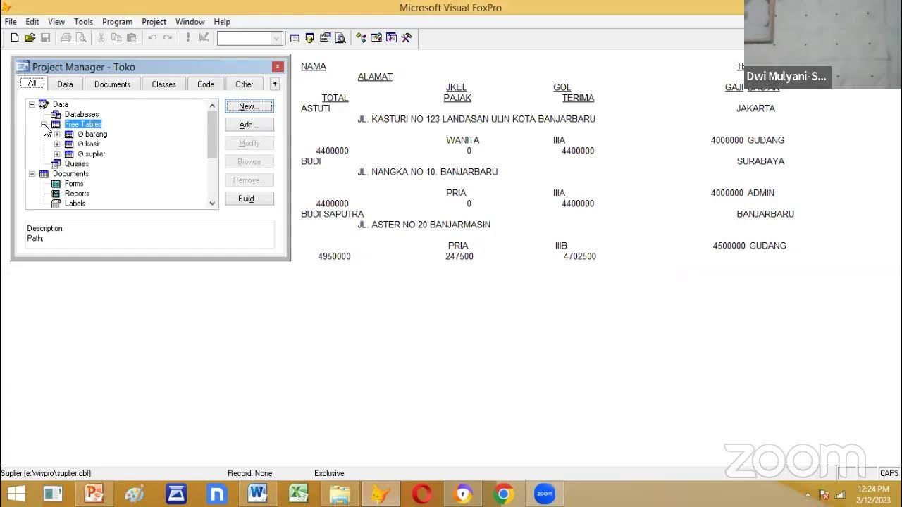 TRAINING APLIKASI VISUAL FOXPRO - YouTube