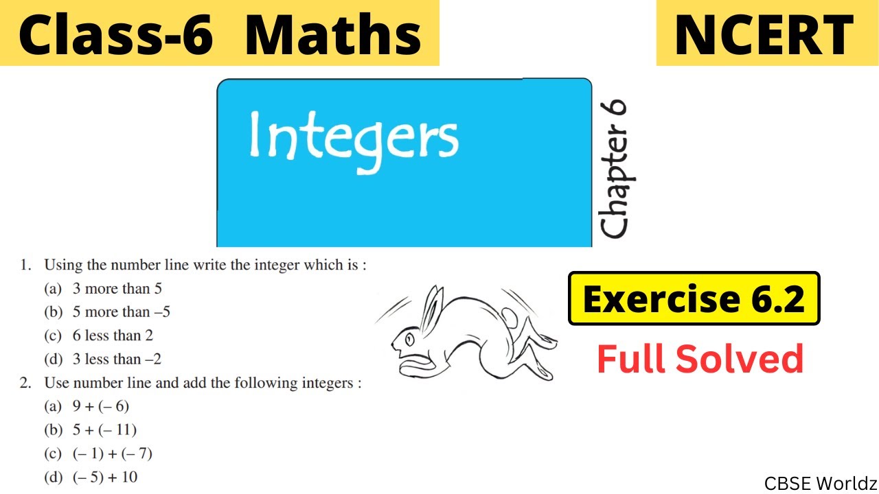 Class 6 Maths NCERT Chapter 6 Integers Exercise 6.2 Full Solved | # ...