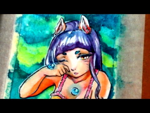 Watercolor ACEO: Sleepy Fox