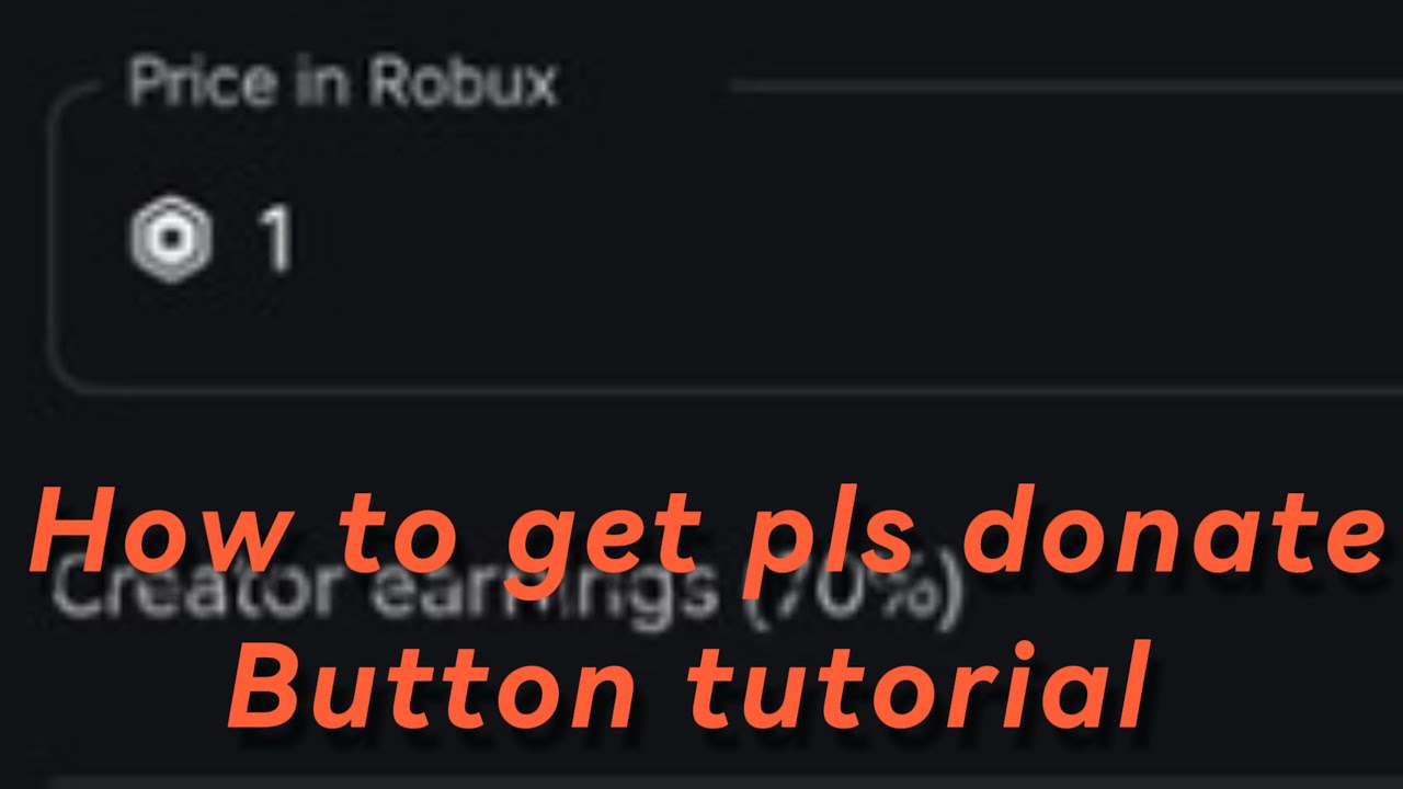 How to get pls donate button in roblox? - YouTube