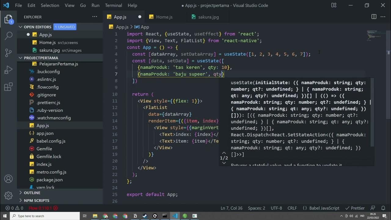 Flatlist Array of Objects - Functional Component - YouTube