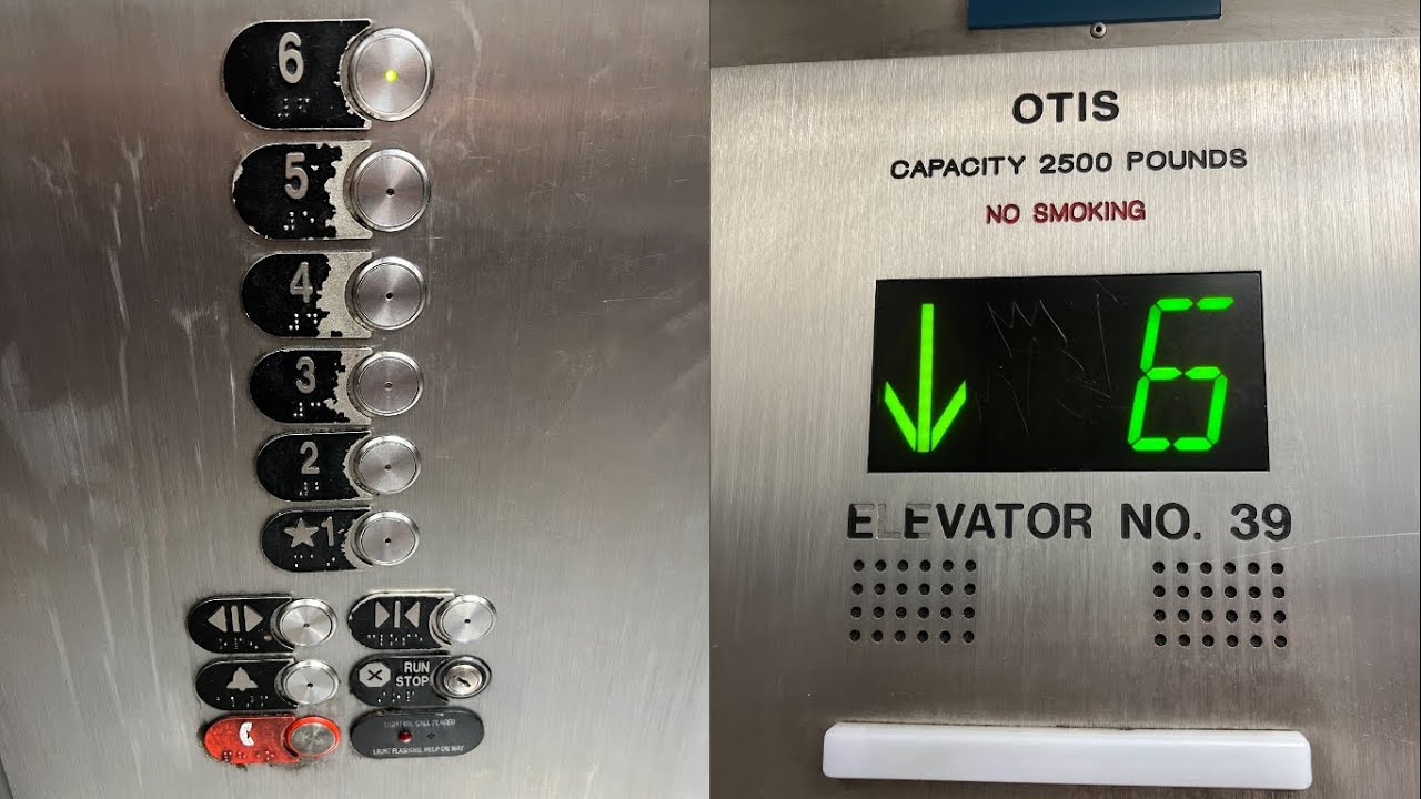 Otis Traction Elevators at the MUSC Jonathan Lucas Parking Garage in Charleston, SC - YouTube