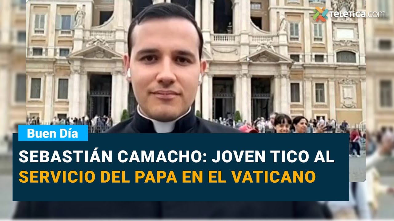 Sebastián Camacho: joven tico al servicio del Papa en el Vaticano - YouTube