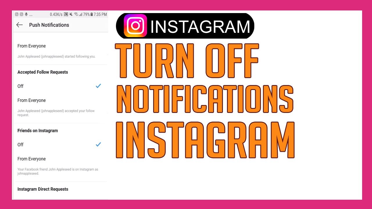 How To Turn Off Instagram Notifications - YouTube