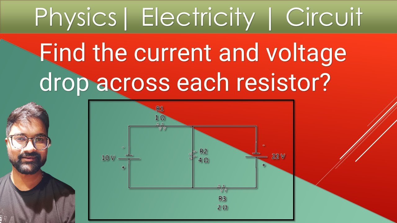 Determine the voltage drops across and current through each resistor in ...