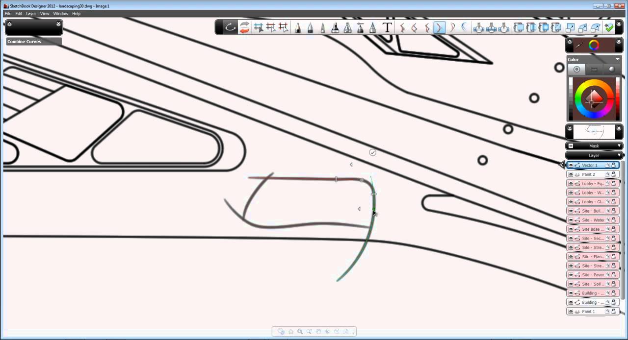 SketchBook Designer: Modifying Vectors - YouTube